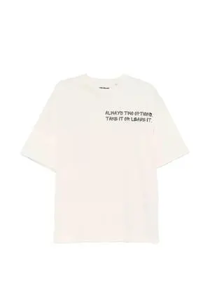 GEORGE. Cotton T-shirt With Slogan Print