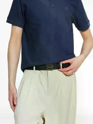 Bally Logo Plaque Striped Belt