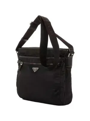 Prada Logo Plaque Shoulder Bag
