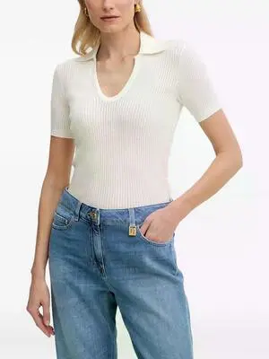 Elisabetta Franchi Logo-patch Knitted Top
