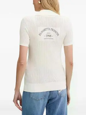Elisabetta Franchi Logo-patch Knitted Top
