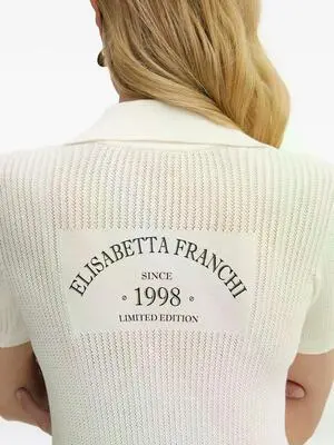 Elisabetta Franchi Logo-patch Knitted Top