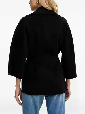 Elisabetta Franchi Belted Three-quarter Sleeve Coat