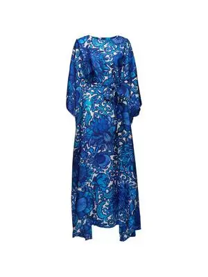 La DoubleJ Kaftan In Silk Twill - Blue