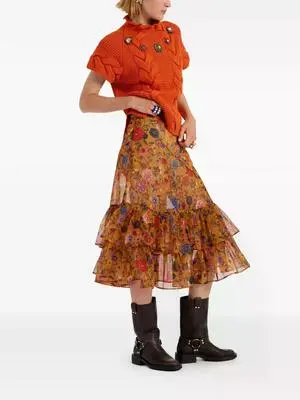 La DoubleJ Charlotte Organza Midi Skirt
