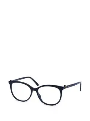 JIMMY CHOO Glitter-effect Square-frame Glasses - Black