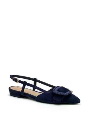 FRAU Buckle-detail Suede Slingback Pumps