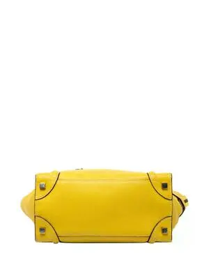 Celine Micro Drummed Calfskin Luggage Tote Bag - Yellow