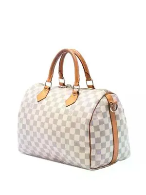 LOUIS VUITTON Louis Vuitton Damier Azur Speedy Bandoulière 30 Satchel White