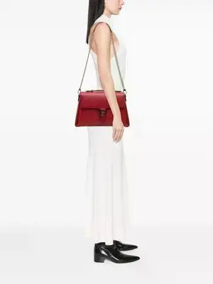 Gucci Medium Dollar Calf Interlocking G Satchel - Red