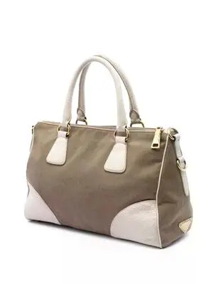 Prada Canapa Logo Satchel - Brown