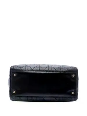 Dior Medium Lady Cannage Lambskin Satchel - Black