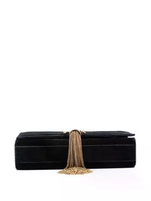 Saint Laurent Suede Monogram Kate Tassel Crossbody Bag - Black
