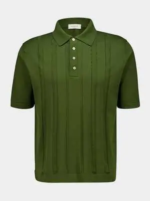 PIACENZA CASHMERE 1733 Forest Cotton Polo Shirt - Green