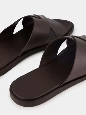 Orlebar Brown Muro Leather Sandals - Brown