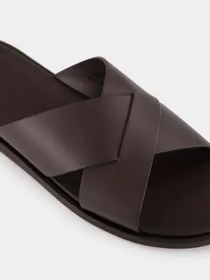 Orlebar Brown Muro Leather Sandals - Brown