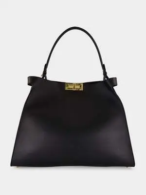 Fendi Large Leather Bag - Black