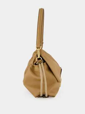 Fendi Mamma Baguette Medium Bag In Nappa Leather - Beige