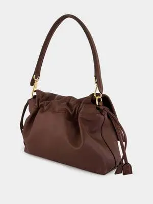 Fendi Nappa Leather Mamma Baguette Bag - Brown