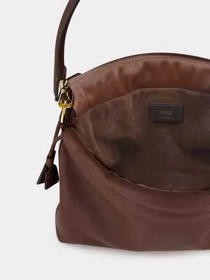 Fendi Nappa Leather Mamma Baguette Bag - Brown