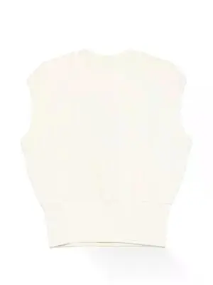 Closed Ribbed-trim Vest