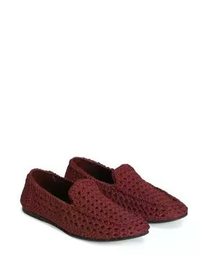 Dolce & Gabbana Ariosto Hand-woven Fabric Slipper - Red