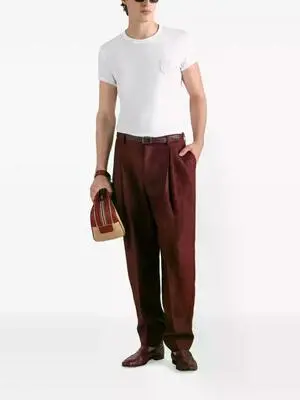 Dolce & Gabbana Linen Canvas Trousers - Red