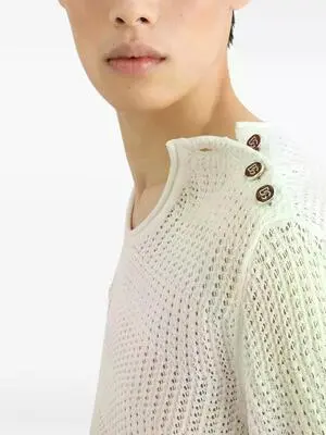 Dolce & Gabbana Silk And Cotton Crochet Pullover