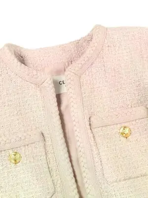 Celine 2010s Collarless Tweed Jacket