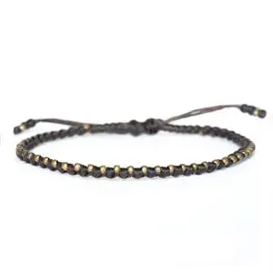 HARBOUR UK Bronn Bronze Rope Bracelet - Brown