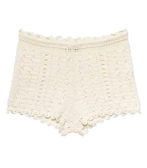 DÔEN Vista Hand-crocheted Pima Cotton Shorts