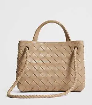 Bottega Veneta Mini Andiamo Top-handle Bag - Neutral
