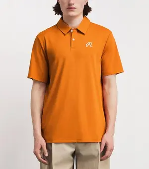 MALBON Fairway Polo Shirt - Orange