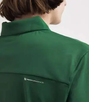 MALBON Performance Mesh Polo Shirt - Green