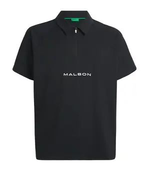 MALBON Performance Zip Raglan Polo Shirt