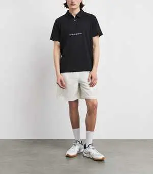 MALBON Performance Zip Raglan Polo Shirt