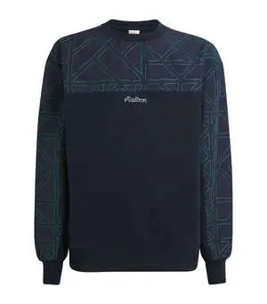 MALBON Crewneck Sweatshirt With Embroidered Paneling