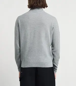 John Smedley Merino Wool Textured Zip-up Cardigan - Grey