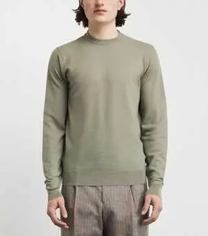 John Smedley Merino Wool Textured Crew Neck Sweater