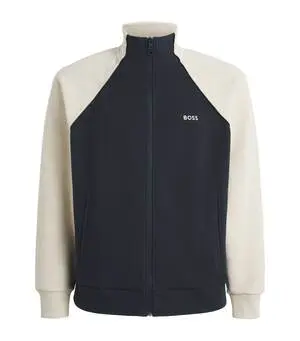 BOSS Cotton-blend Zip-up Sweatshirt