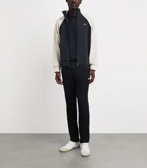 BOSS Cotton-blend Zip-up Sweatshirt