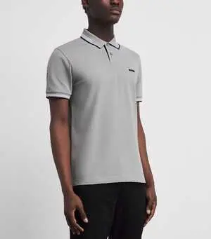 BOSS Stretch-cotton Logo Polo Shirt - Grey