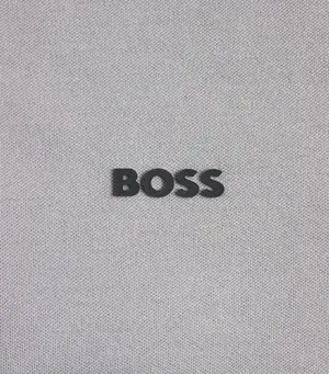 BOSS Stretch-cotton Logo Polo Shirt - Grey