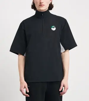 MALBON Pine Half-zip Performance Windbreaker - Black
