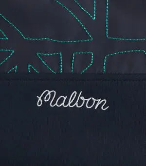 MALBON Tierra Crewneck Sweatshirt With Embroidered Panel