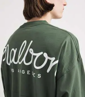 MALBON Cotton Horizon Long-sleeve T-shirt - Green