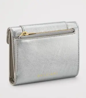 BVLGARI Metallic Leather Serpenti Forever Compact Wallet