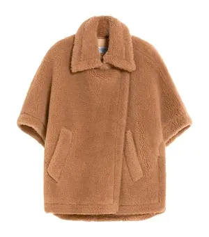 Max Mara Camel Wool-silk Cape
