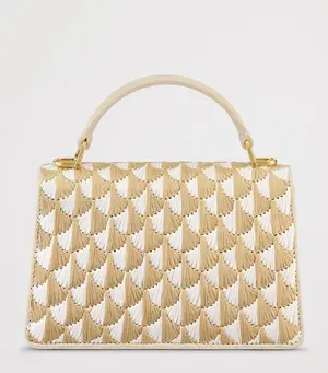 BVLGARI Mini Raffia Serpenti Forever Top-handle Bag