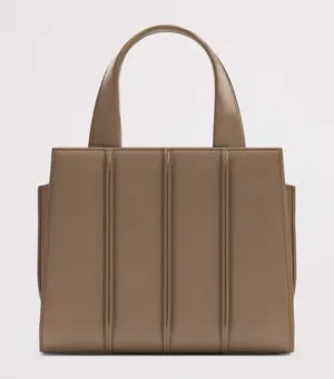 Max Mara Micro Quilted Top-handle Bag - Beige